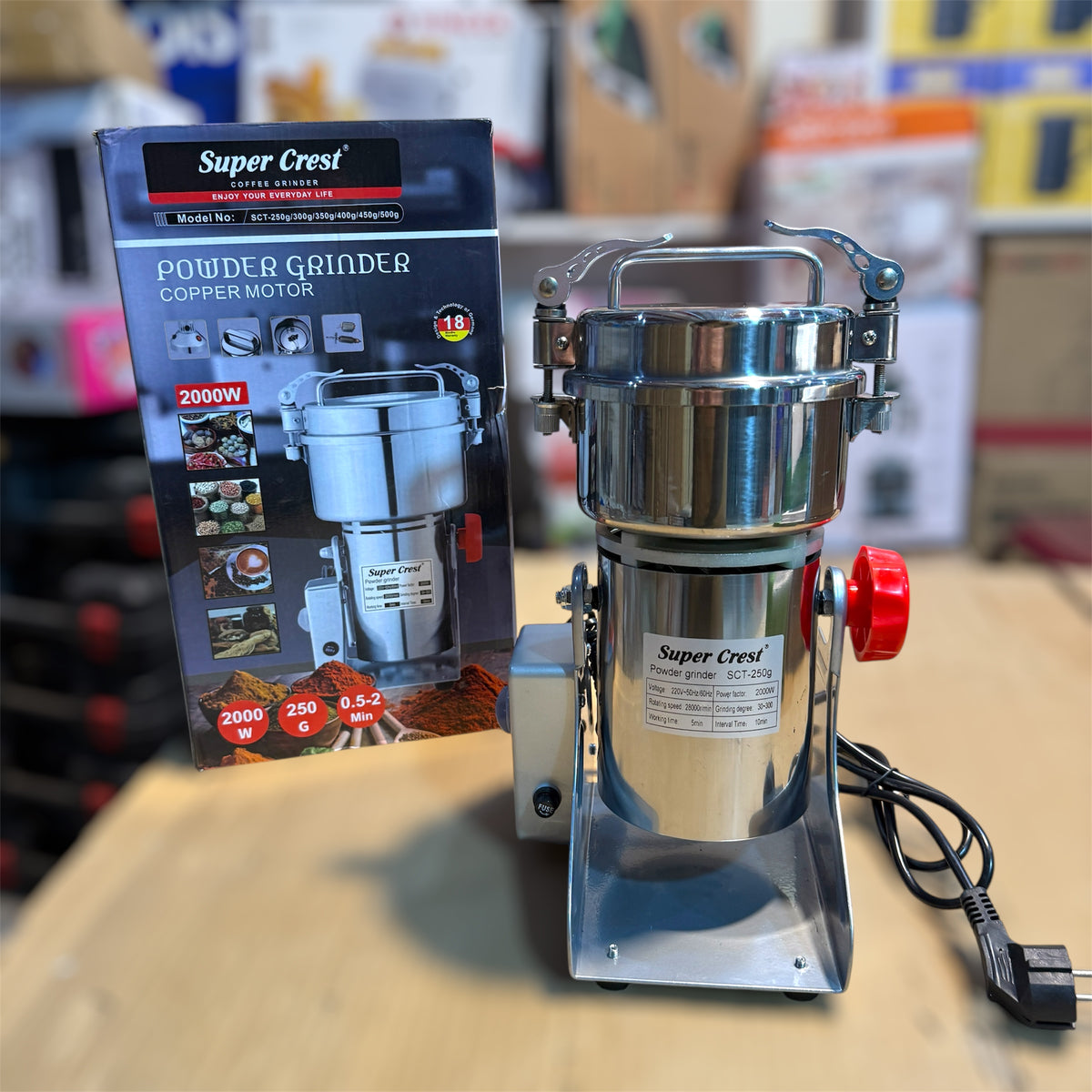 Super Crest Stanless Steel 250Gram Grinder – karkhanoimportedcollection
